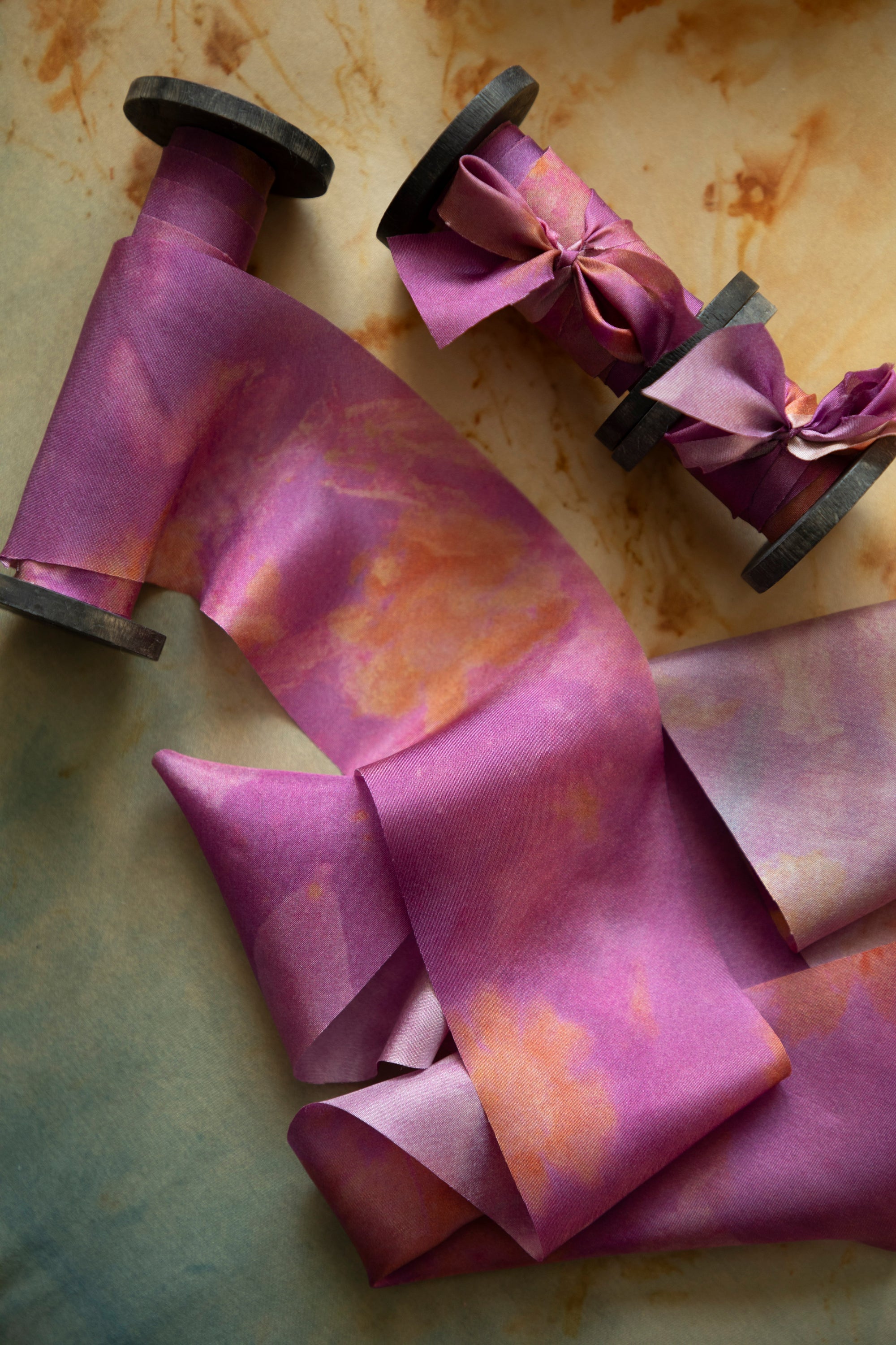 Hot Peony Botanical Print Silk Ribbon – Silk & Willow