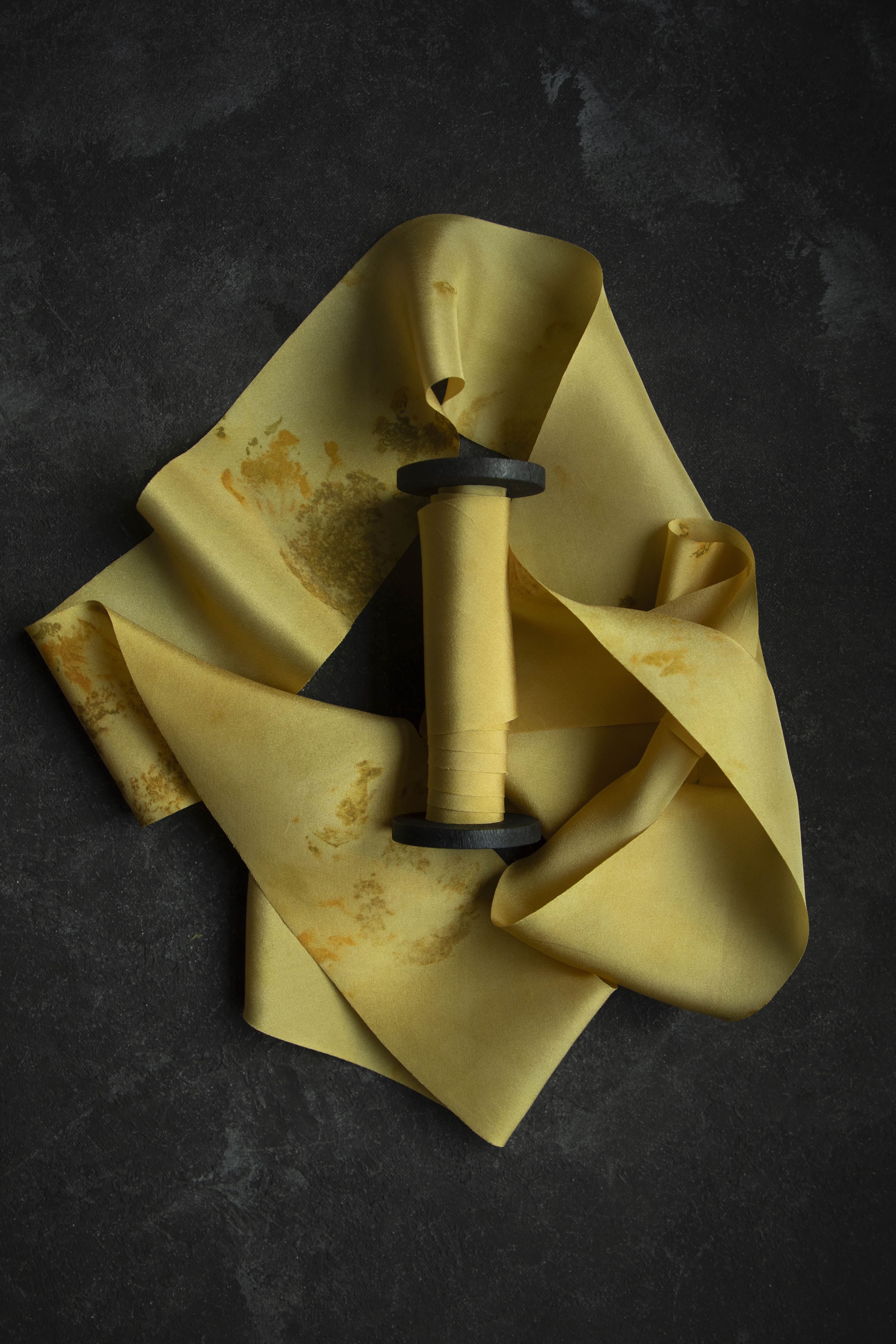 Botanical Print Silk Ribbon MARIGOLD – Silk & Willow