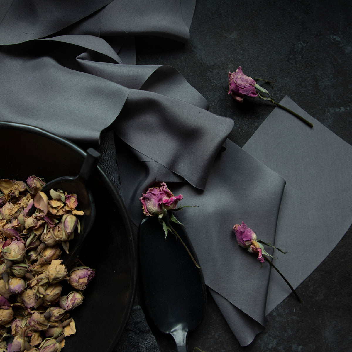 Charcoal Gray silk ribbon – Silk & Willow