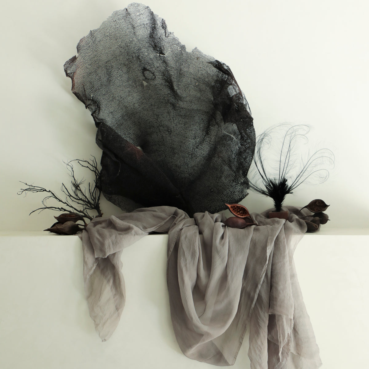 Charcoal Gray {Sheer Silk Runner} – Silk & Willow