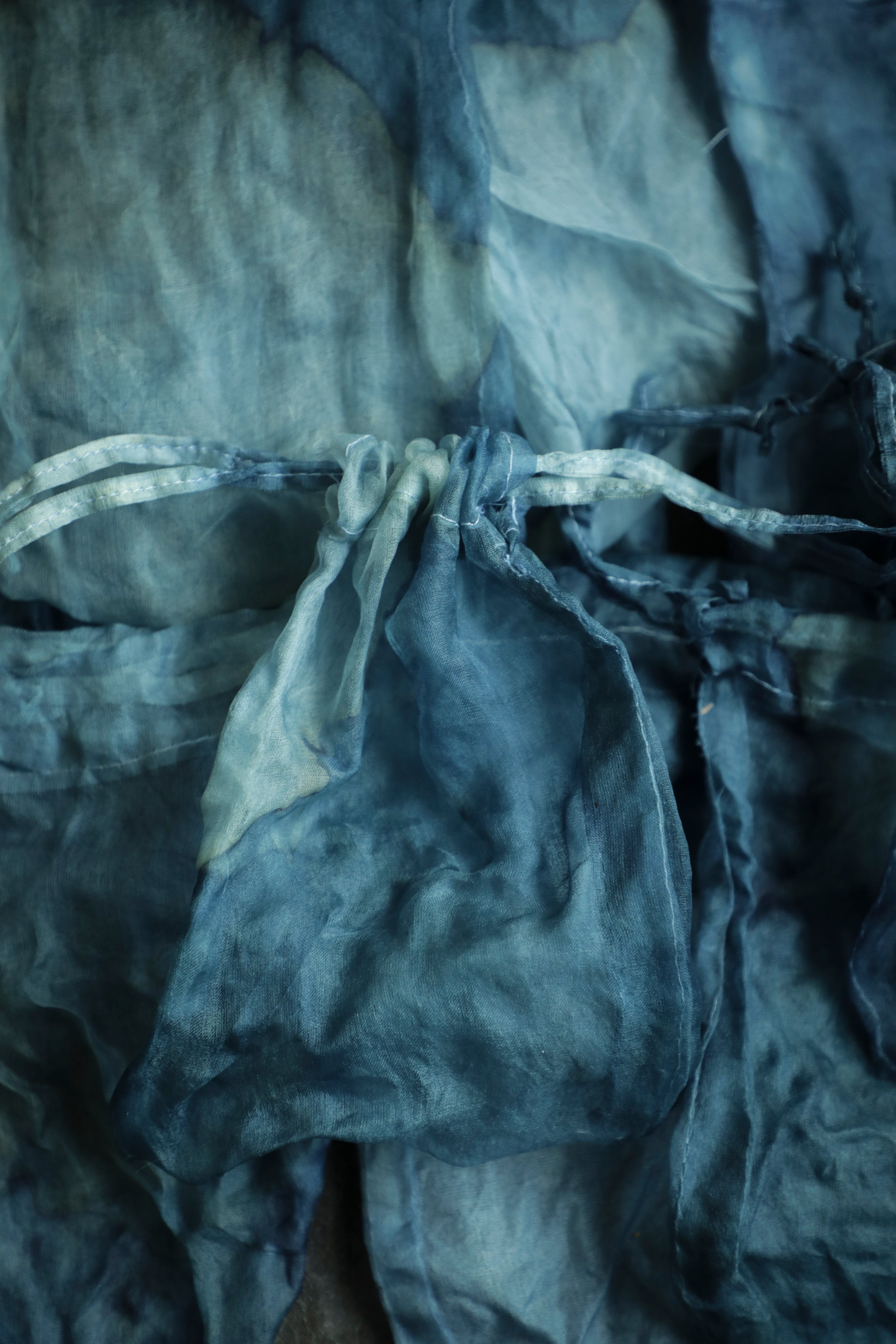 Original Indigo Dyed 100% Organza Silk Bag {Dip-Dyed Indigo} – Silk ...