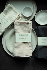 Hand-Loomed Linen Napkin Set of 4 – Silk & Willow