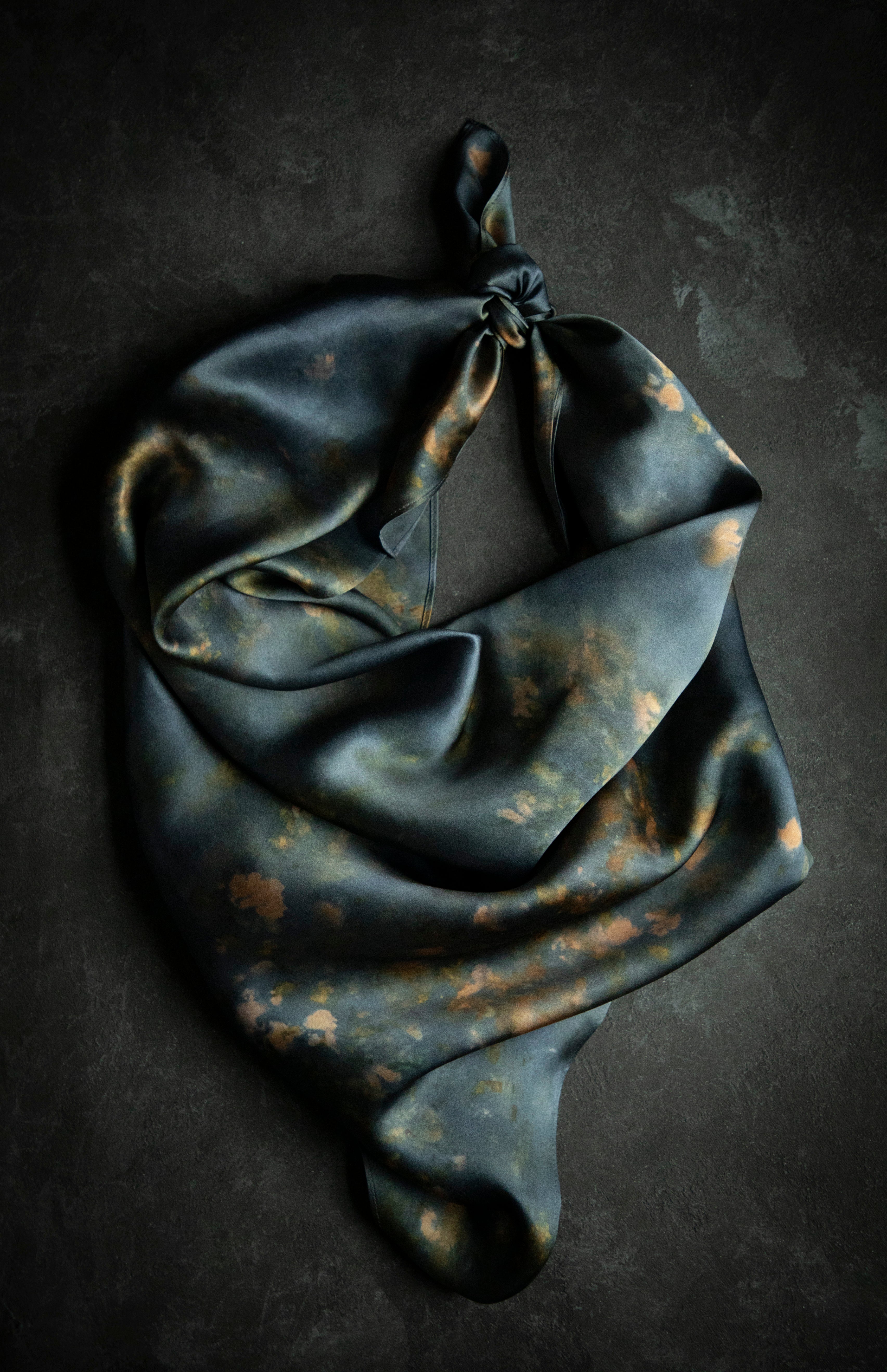 MIDNIGHT 100% Pure Silk Scarf – Silk & Willow