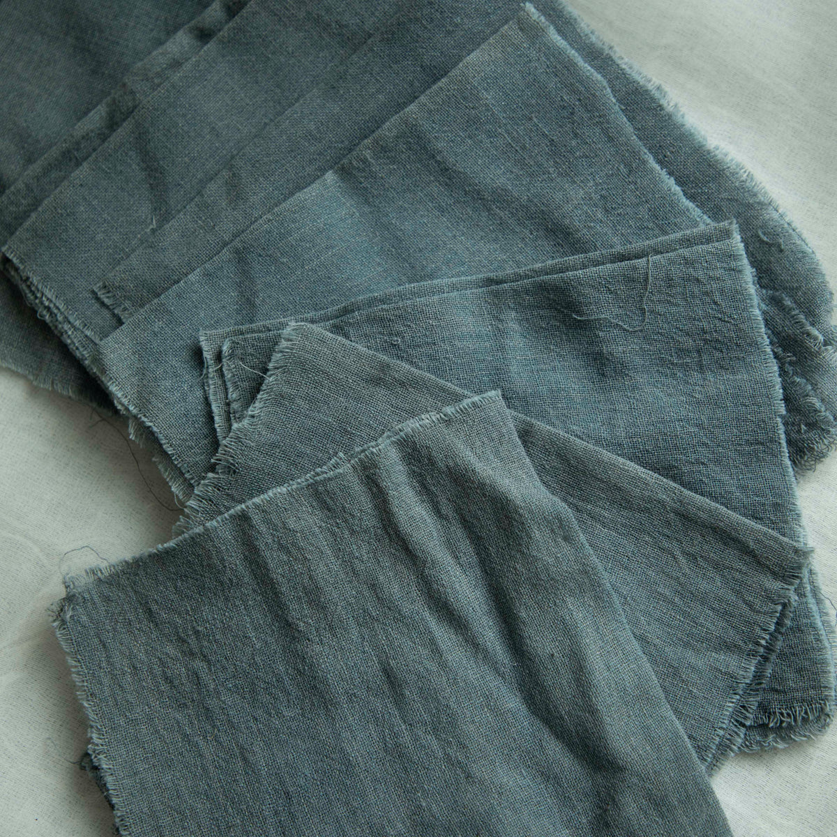 BLUE SLATE Cocktail Napkins SET OF 12 | Plant Dyed + Hand-Loomed Cotto ...