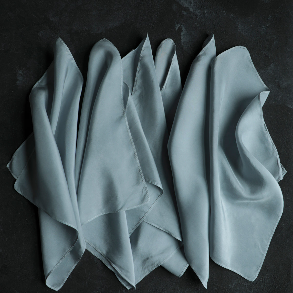 Original Eco-Dyed Silk Handkerchief 12 x 12" {French Blue} – Silk & Willow