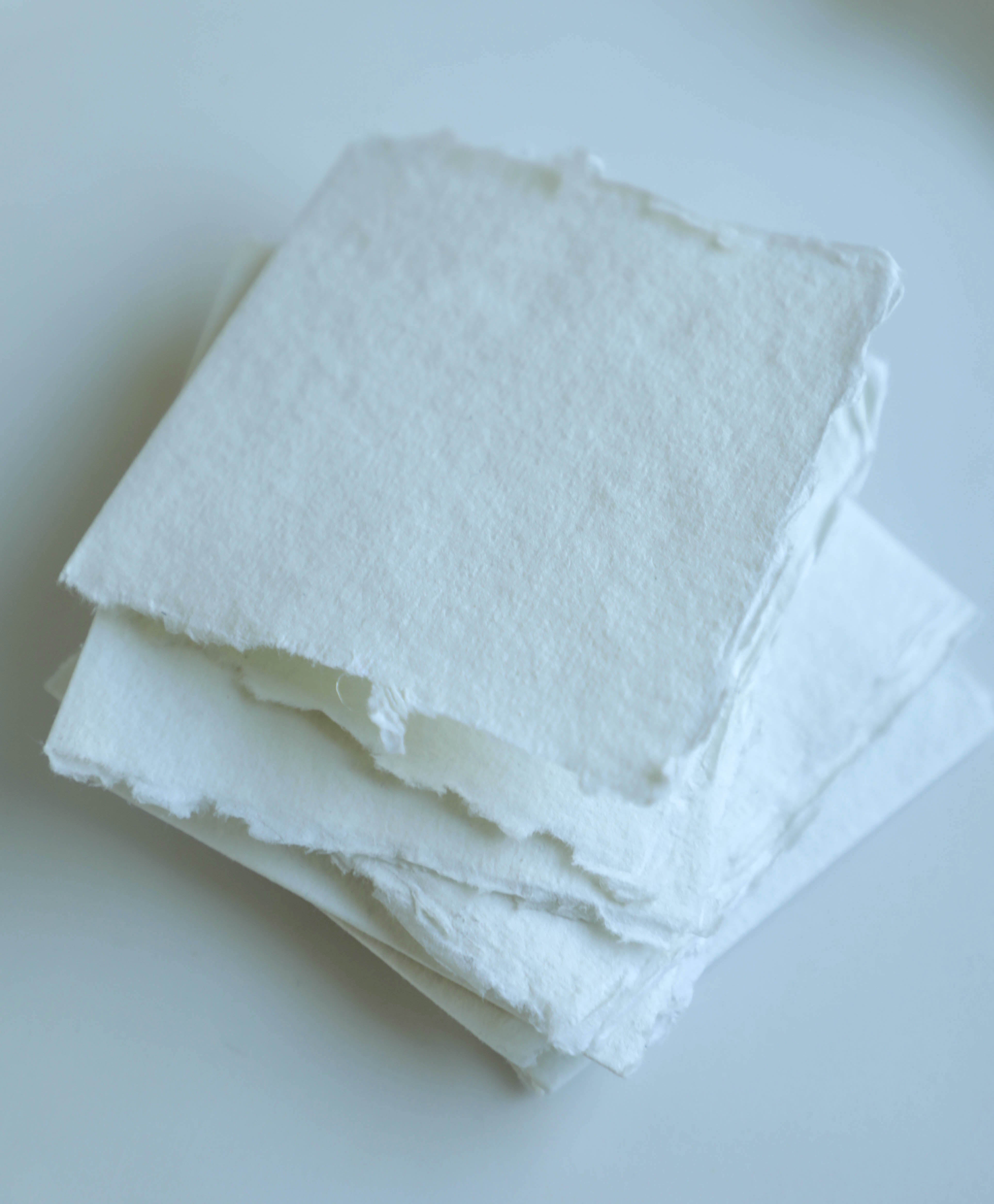 NOTE CARD SET & CARDS 3 x 3 {Natural White} – Silk & Willow