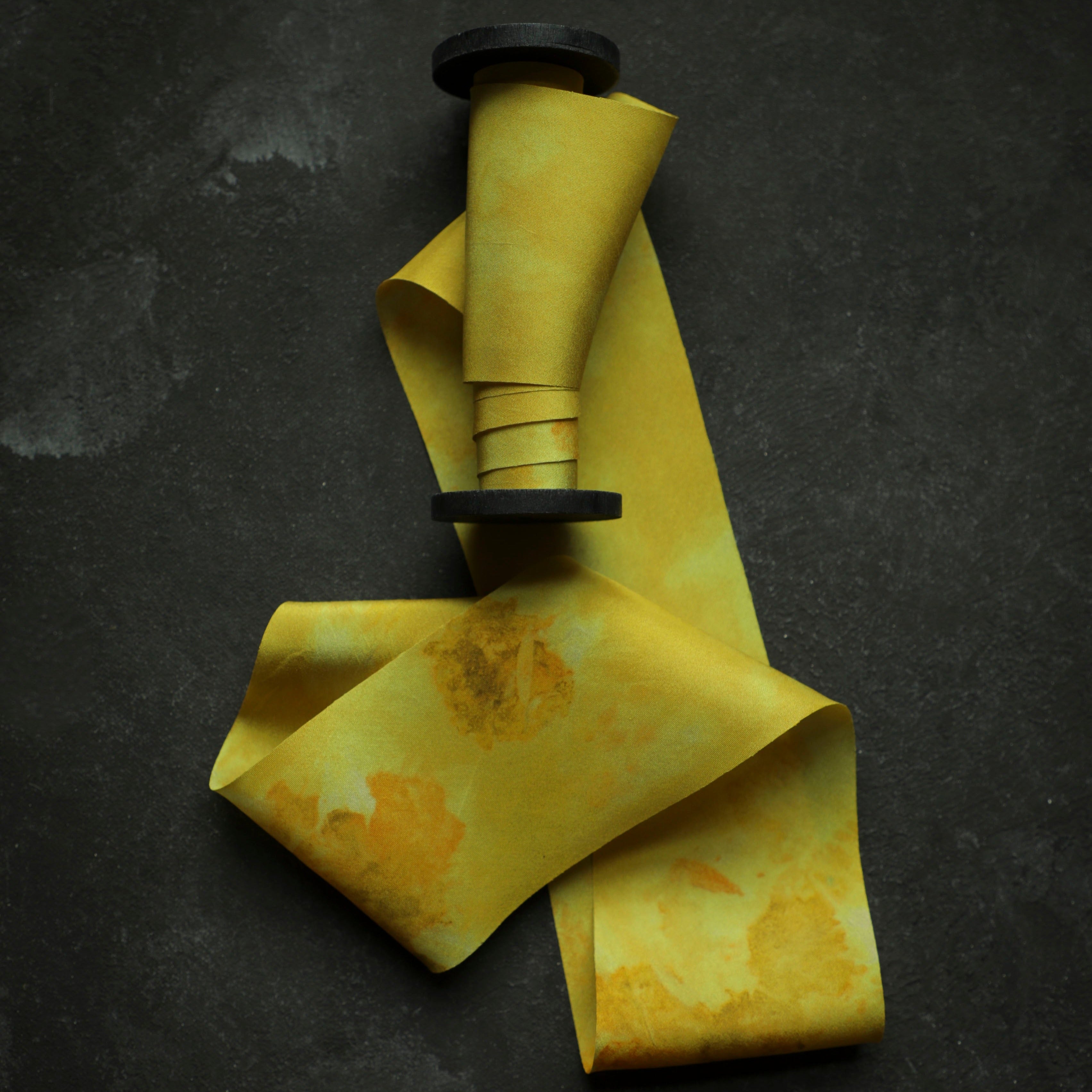 Botanical Print Silk Ribbon MARIGOLD – Silk & Willow