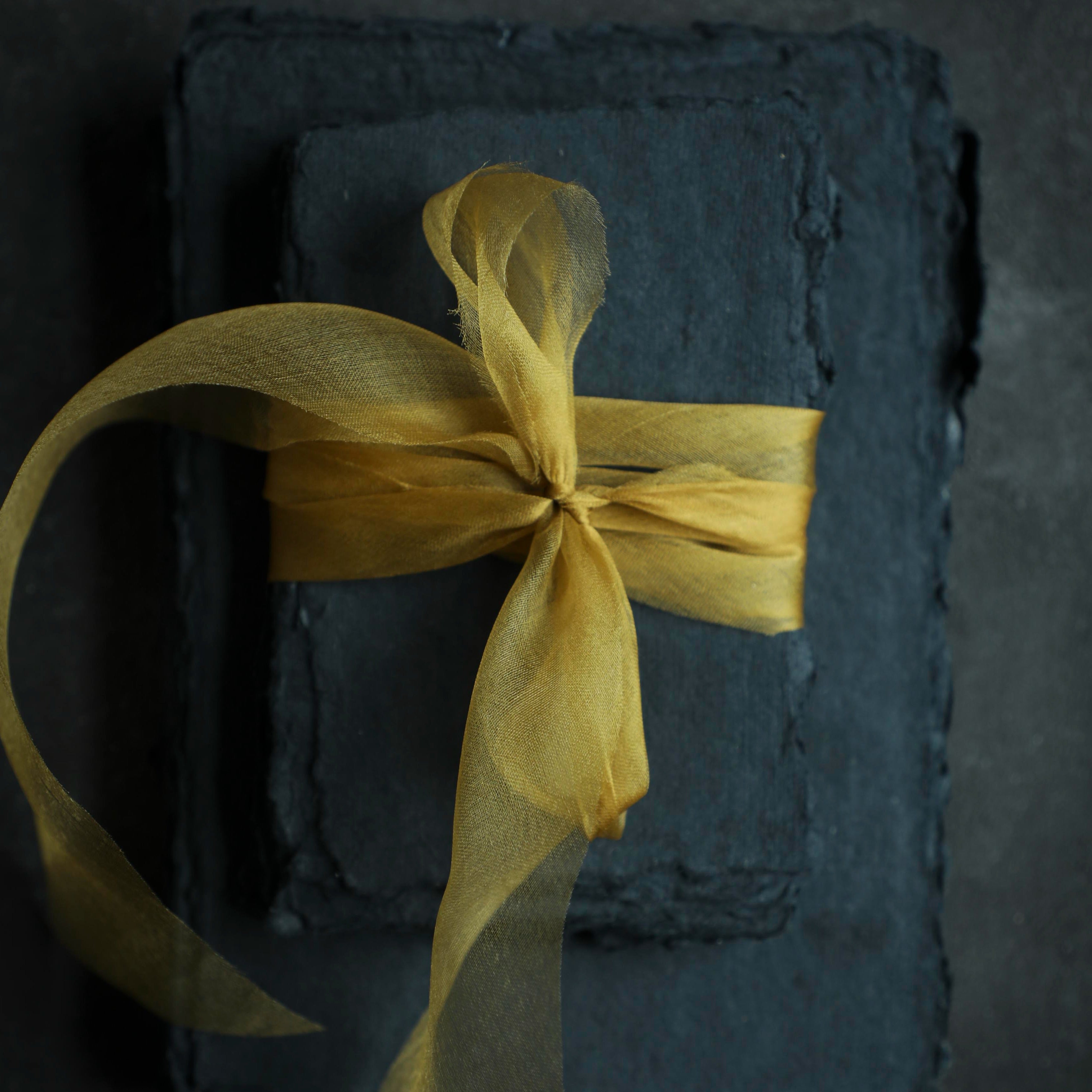 Ochre Gossamer Silk Ribbon – Silk & Willow